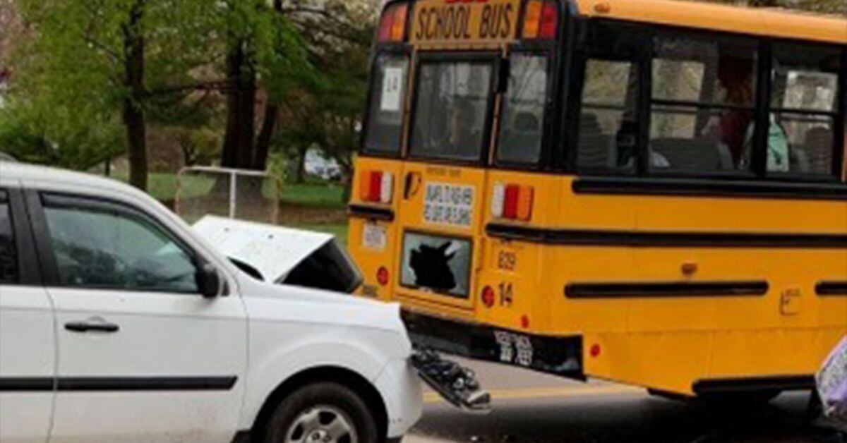 Police: Woman who crashed into school bus was distracted