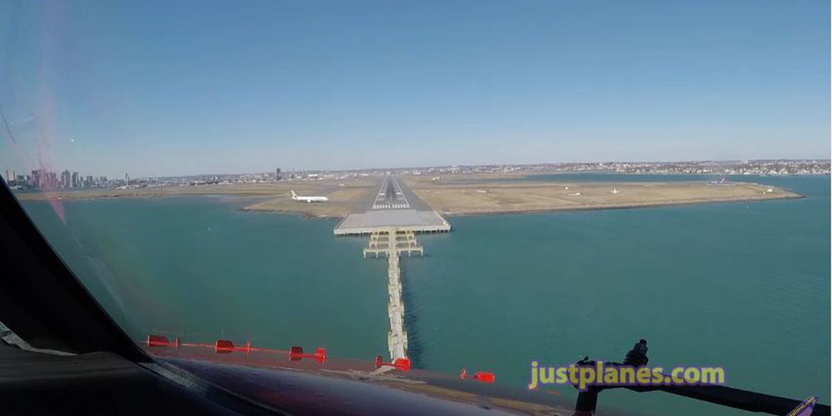 WATCH: Video shows pilot's view of landing at Logan
