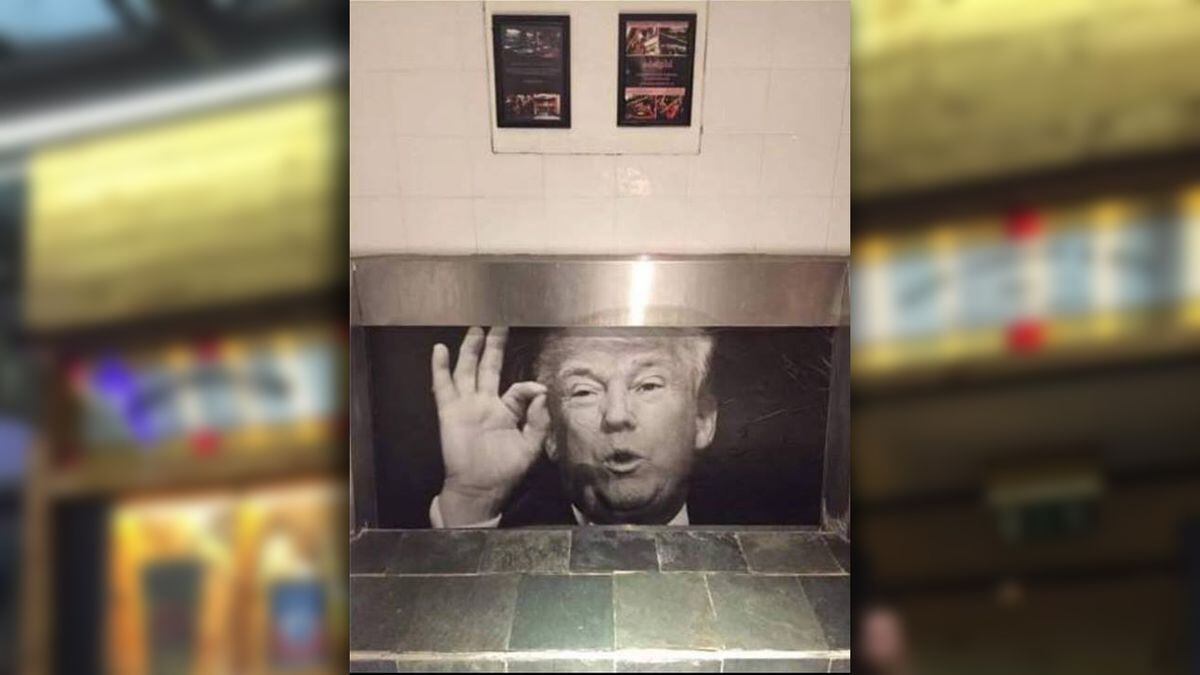 Irish pub splashes Trump's face on urinal