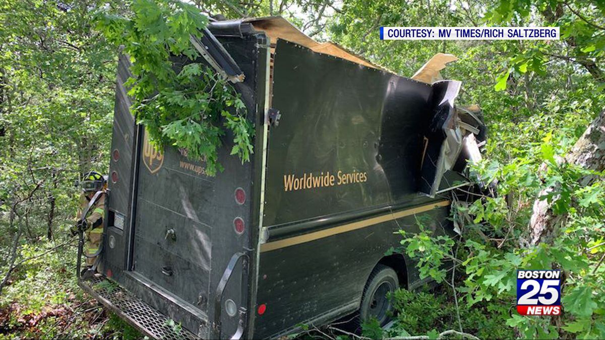 UPS driver cited for crash that left packages scattered across woods