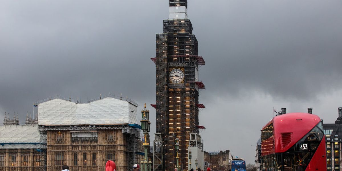 WWII Nazi bomb damage seen on Big Ben’s tower during renovations